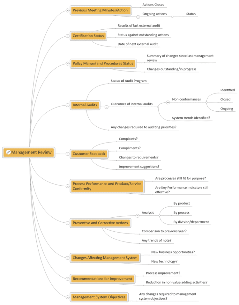 Management Review Mind Map – MindGenius